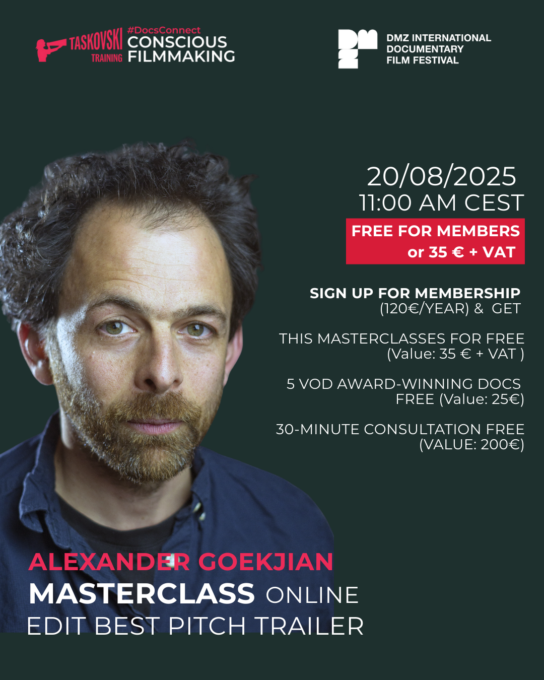 Masterclass – From Footage to Funding – Training Taskovski Films